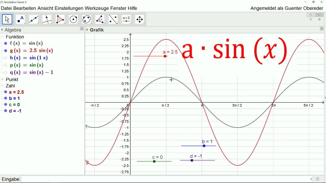 Winkelfunktionen Parameter Teil 2: a sin(x) - YouTube