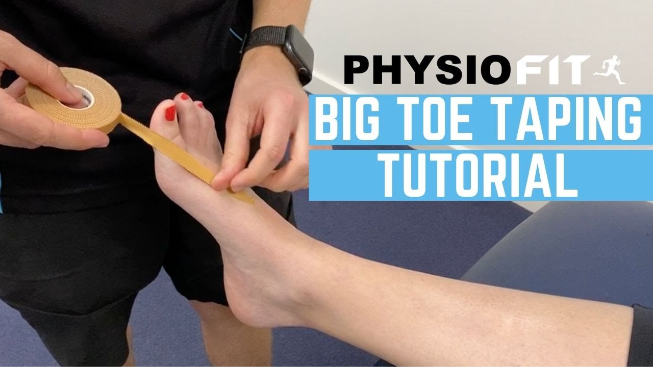 How to tape and support the big toe by Physio Fit Adelaide - YouTube