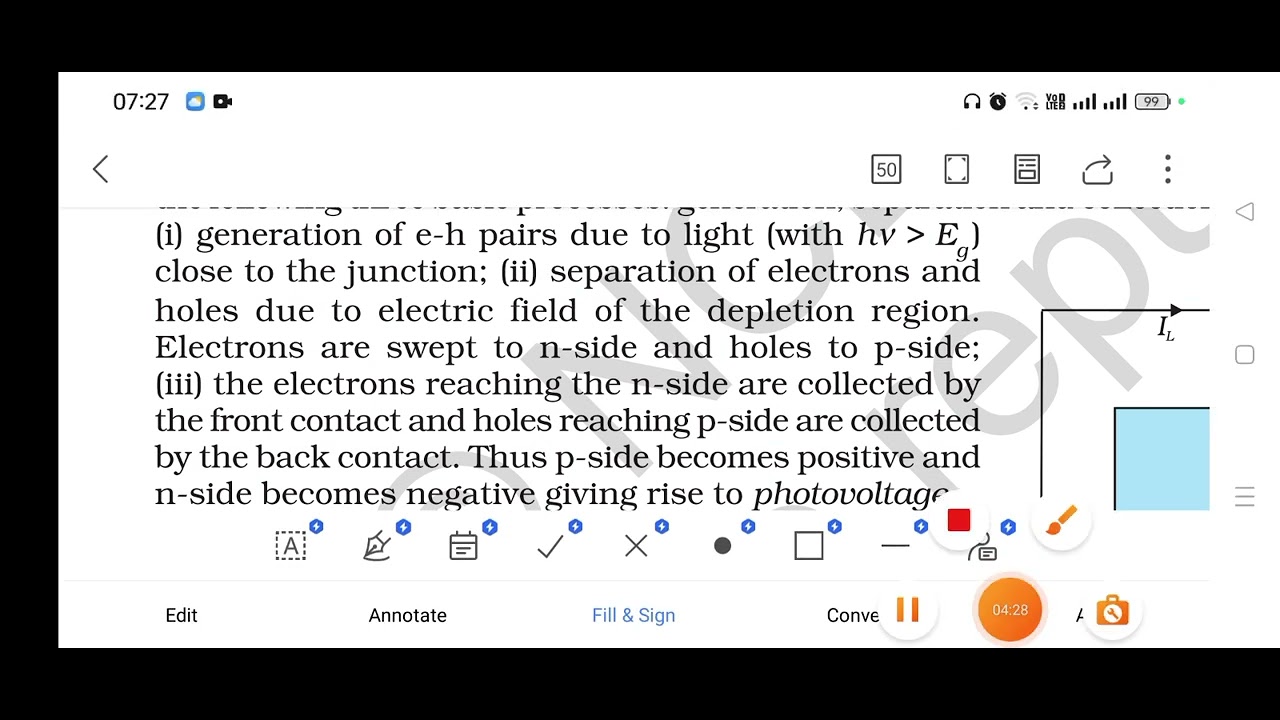 Solar cell ch-15 semiconductor electronics class 12 ncert physics - YouTube