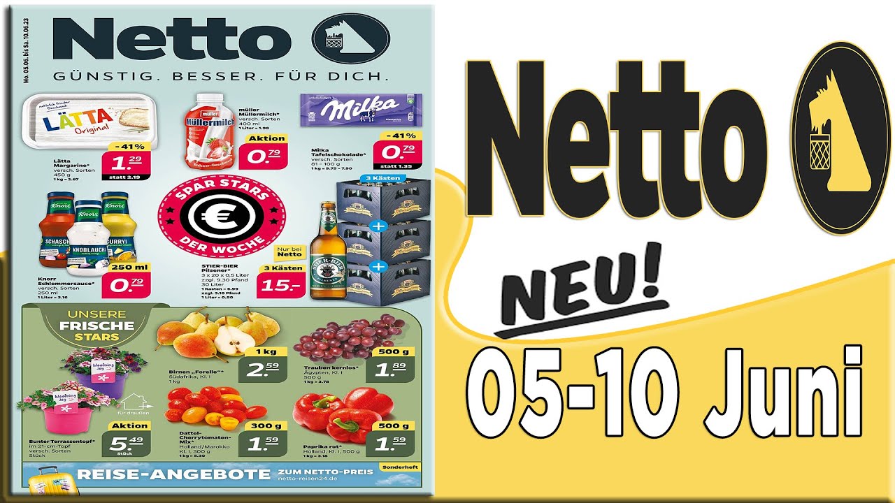 NETTO Werbung Prospekt – Angebote ab 05.06.2023 - YouTube