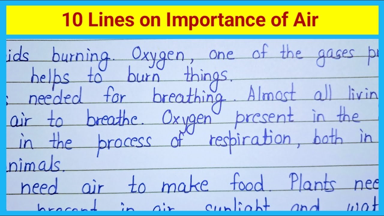 10 Lines on Importance of Air in English || Short Paragraph on ...