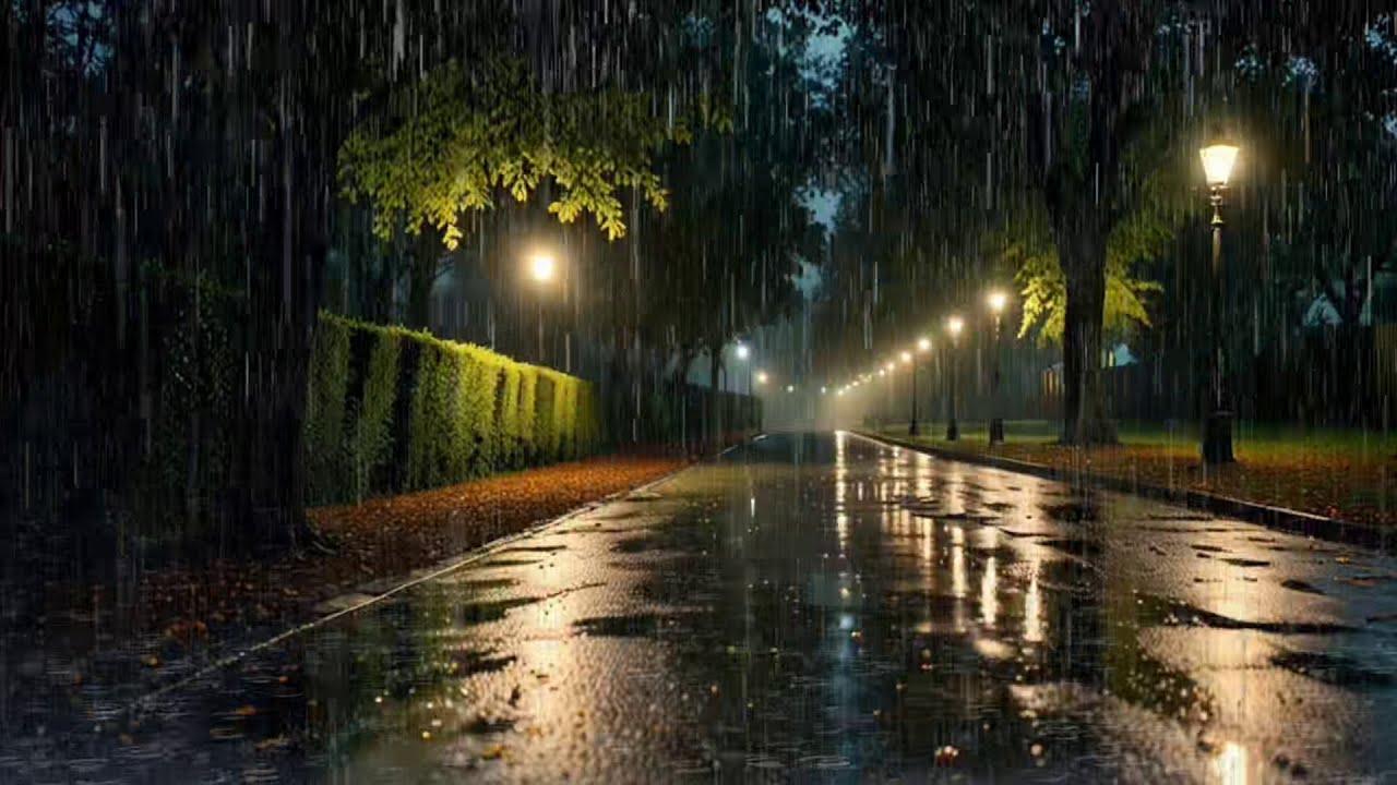 Soothing Night Rain Ambience | Calm Rain Sounds for Sleeping, Insomnia ...