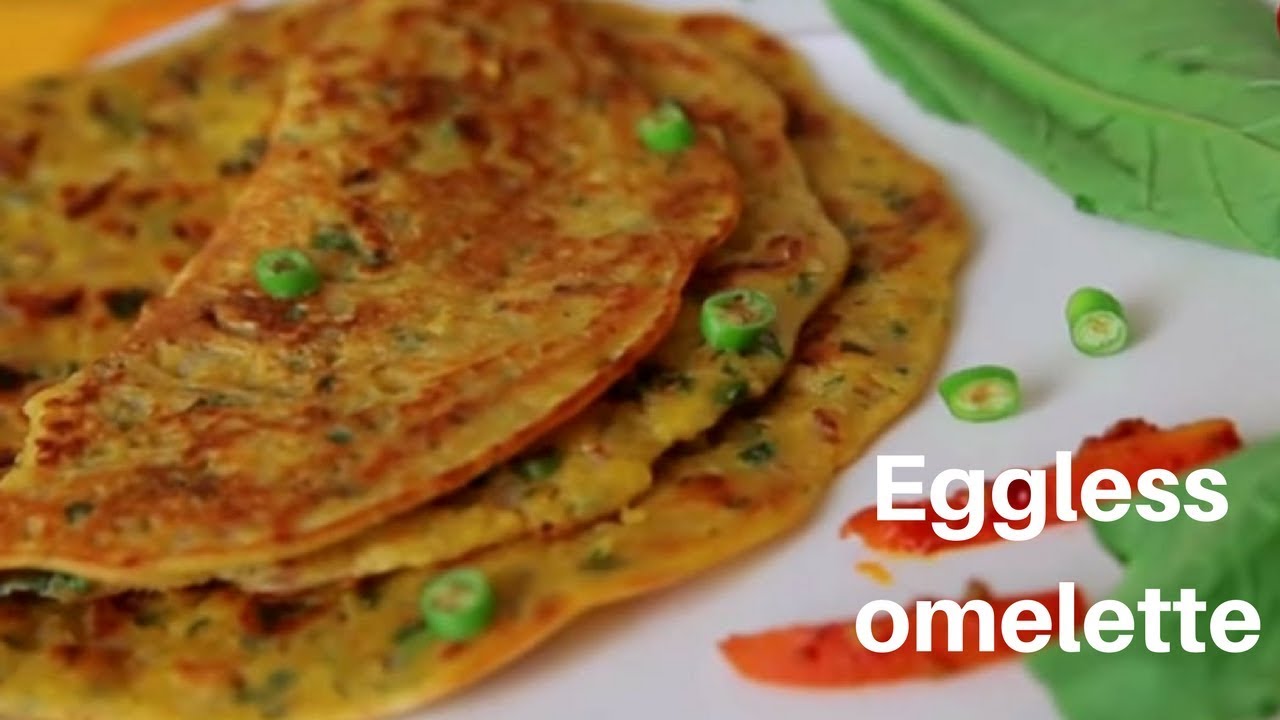 Eggless Besan Omelette Recipe - Vegetable Omelette Recipe By Veena ...