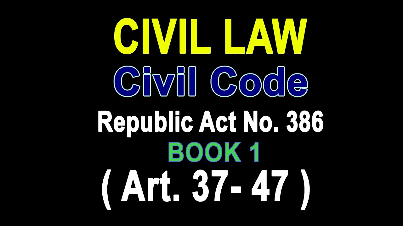 Audio Codal: Civil Code- Philippines Book 1#audio #codal # ...