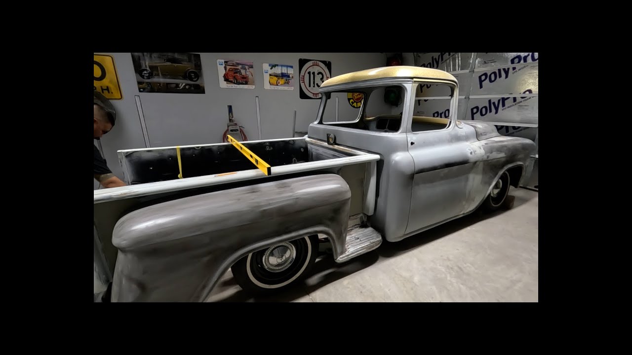 57 GMC gets its bed mocked up - YouTube
