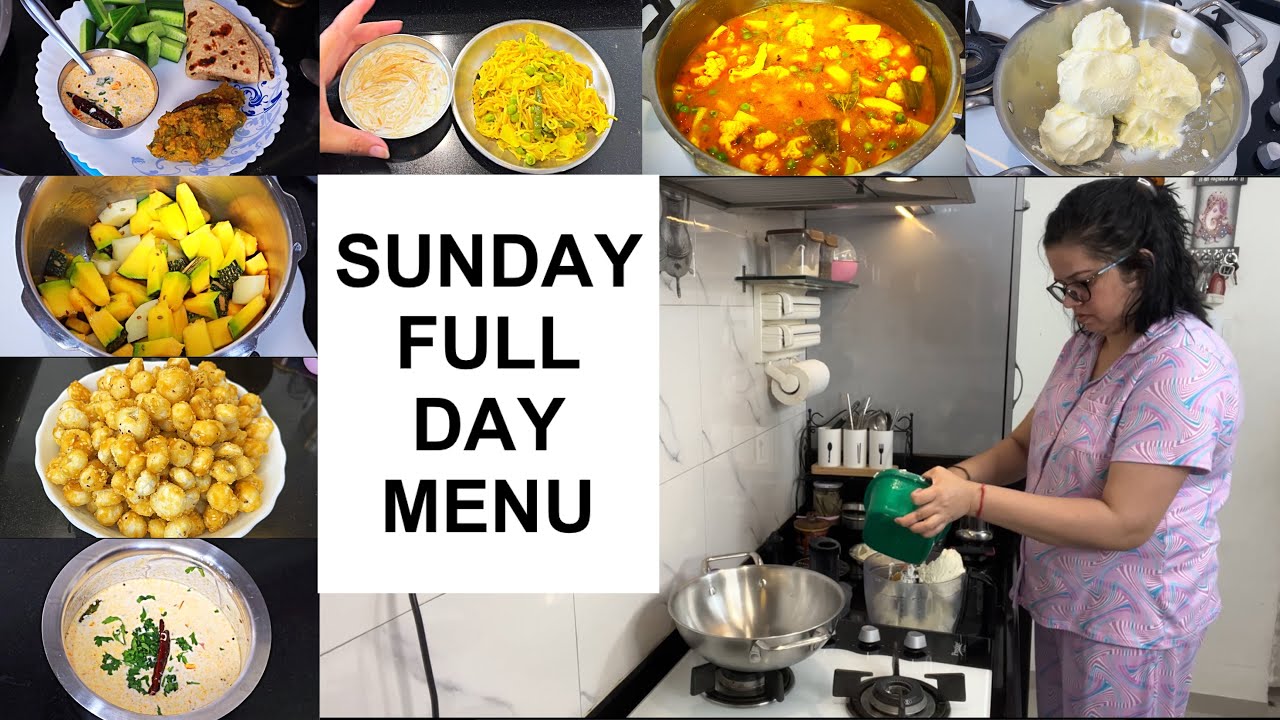 छुट्टी के दिन FULL DAY MENU | Sunday Morning Breakfast to Dinner ...