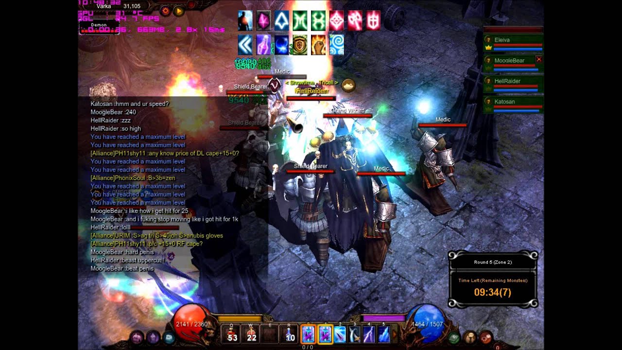 Mu Online Valhalla - Agi MG (270+ Spd) Gaion - YouTube