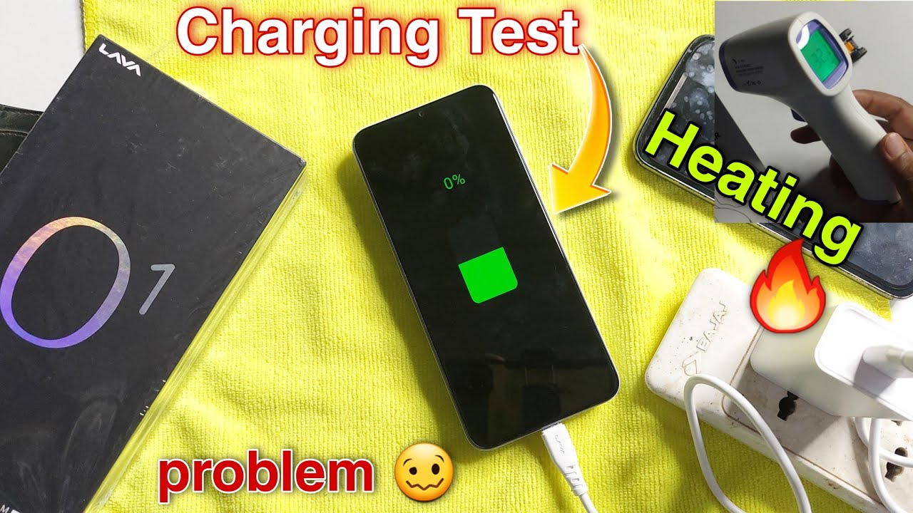 lava o1 charging test - 18w charger performance 🔥 | lava o1 heating ...