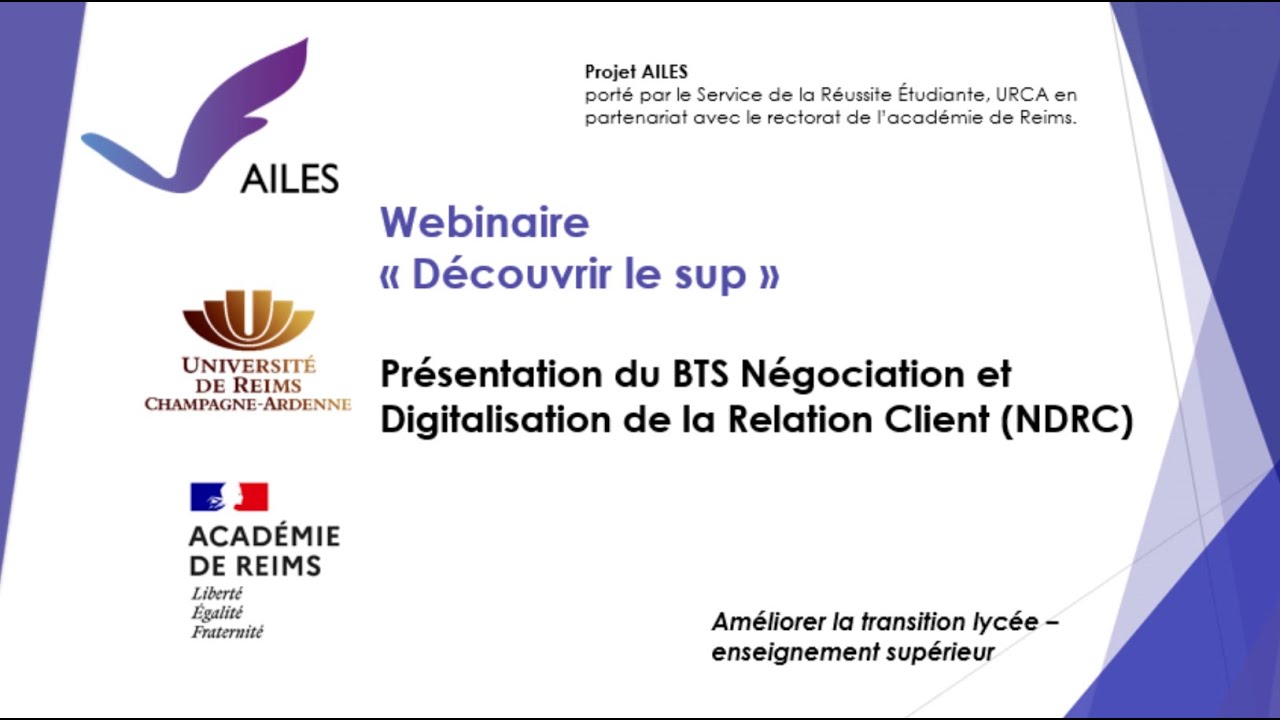 Webinaire de présentations du BTS NDRC du lycée Verlaine de Rethel. - YouTube