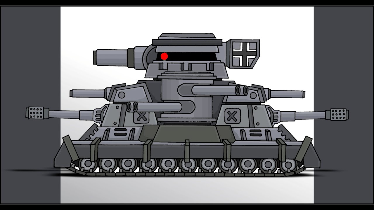 How To Draw Mini VK-44 - Cartoons About Tanks - YouTube