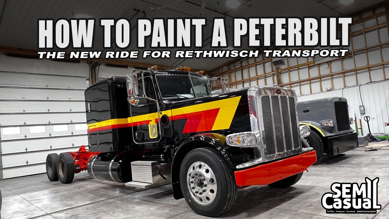 Painting Custom Stripes On A Peterbilt 389 YouTube