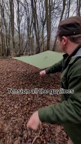 Ray Mears Tracker Tarp - Top Hat configuration - YouTube