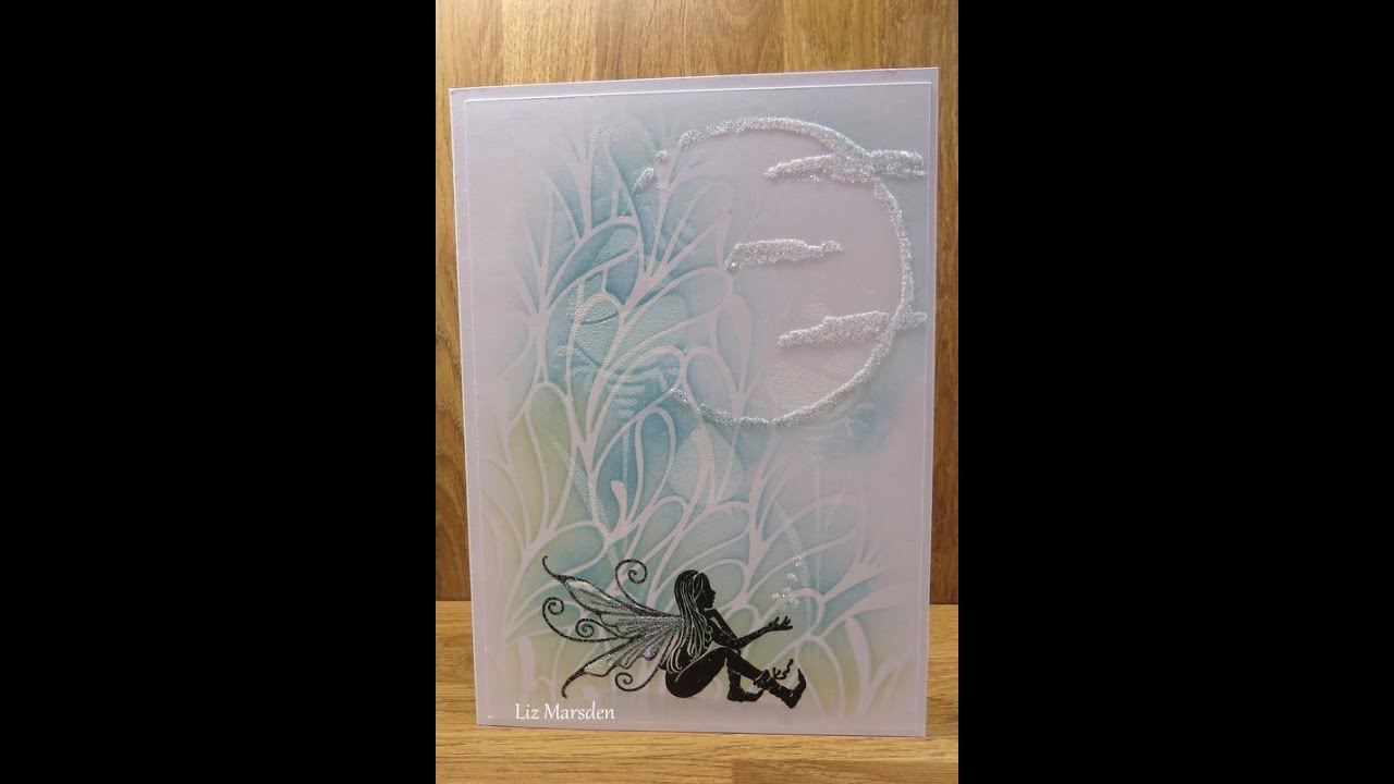 Lavinia card Tutorial with stamps and stencils - YouTube
