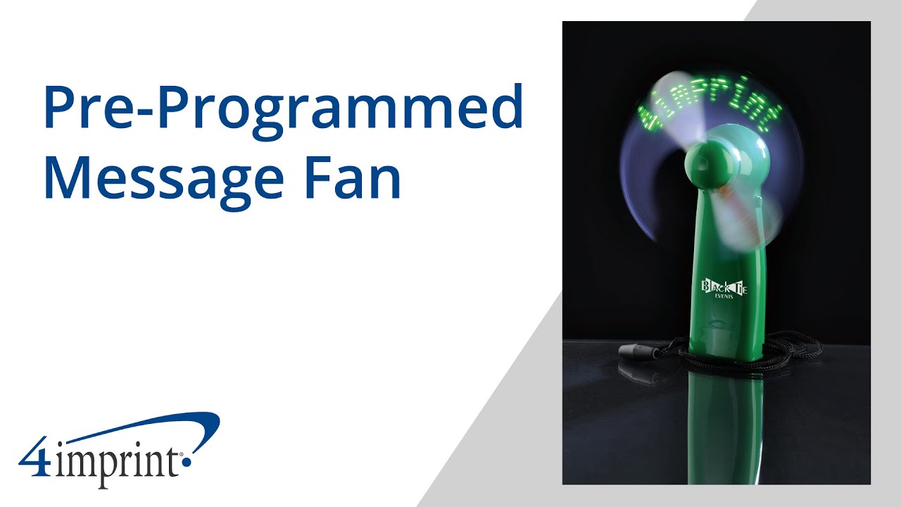 Pre Programmed Message Fan - Custom Fan by 4imprint - YouTube