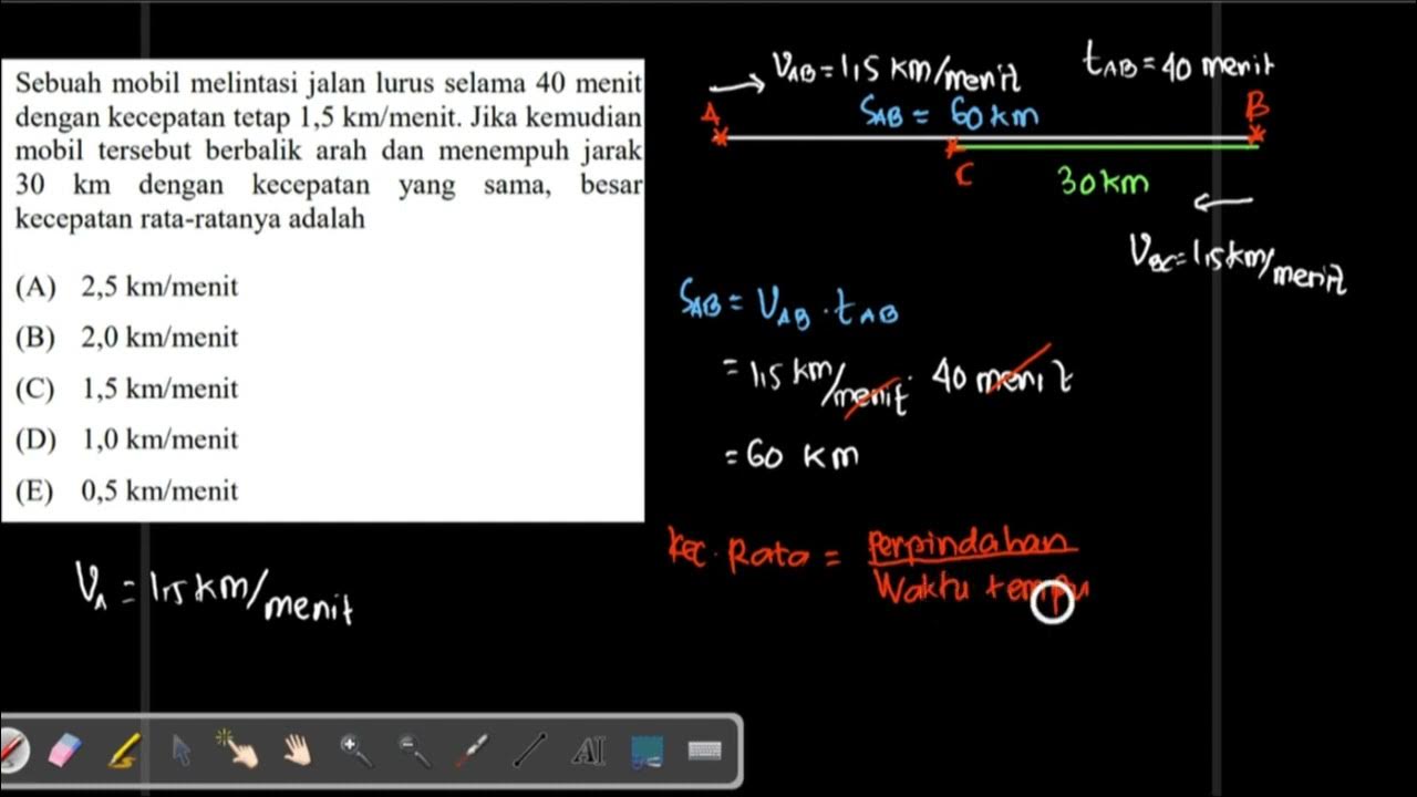 Latihan Soal KInematika Gerak Lurus Part 15 (Kecepatan Rata-rata) #fisika #glb #glbb - YouTube
