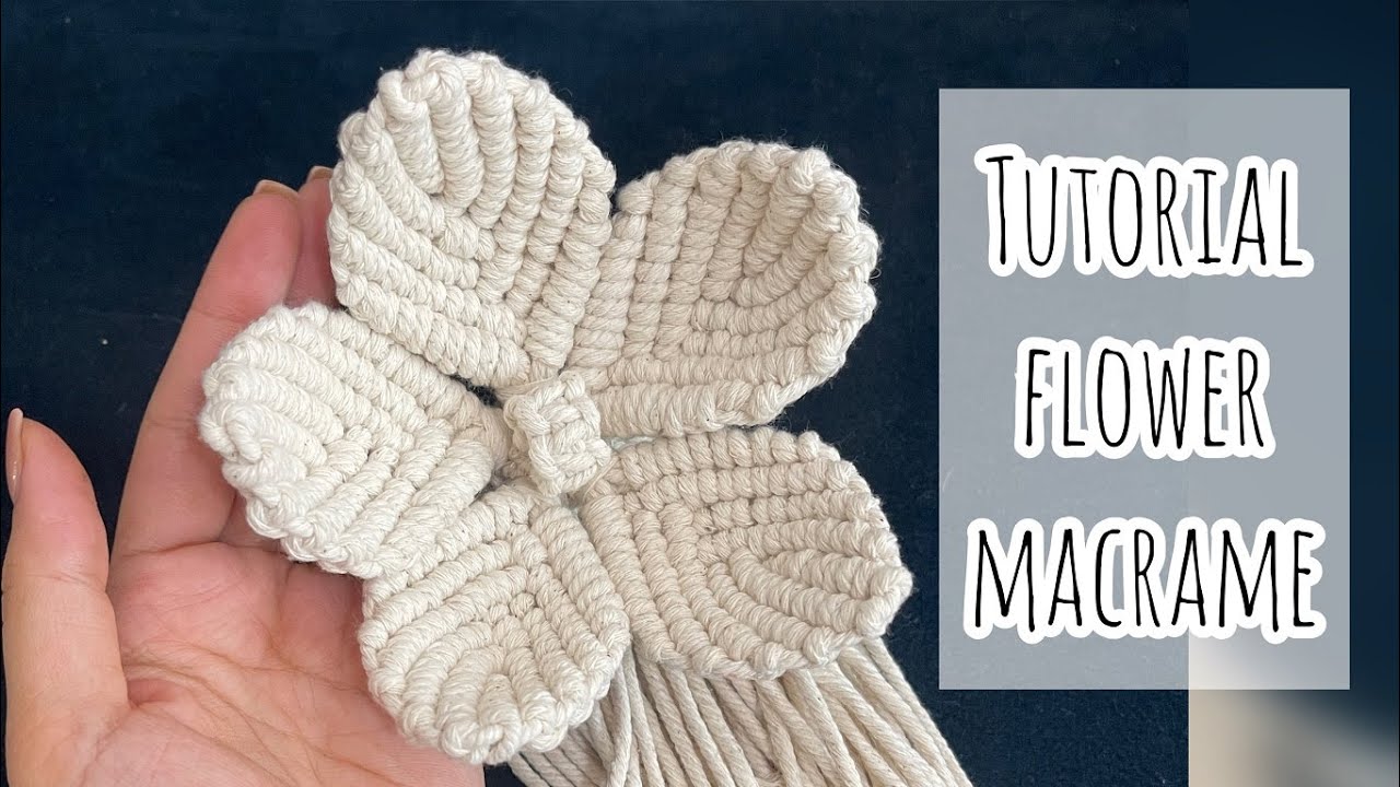 Easy macrame flower tutorial - YouTube