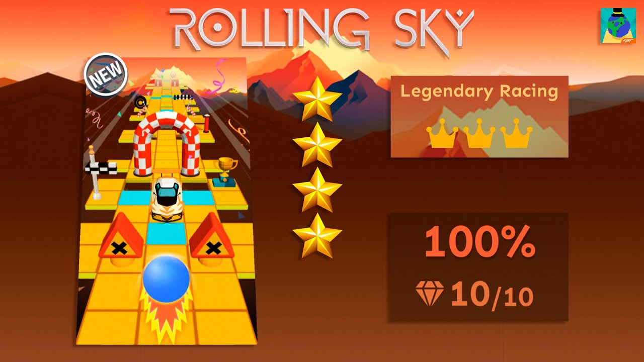 Rolling Sky – Уровень 79「 Legendary Racing | Легендарные Гонки 」⭐⭐⭐⭐ ...