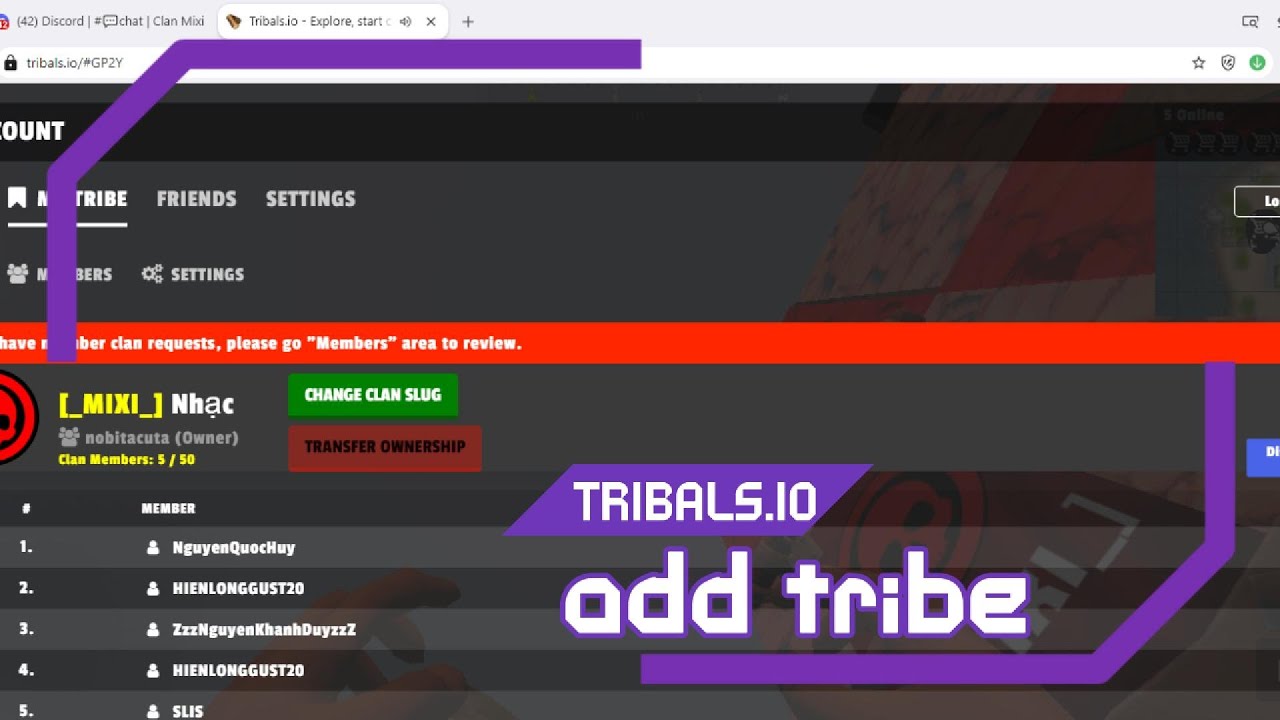Tribals.io (clan MIXI add tribe) - YouTube