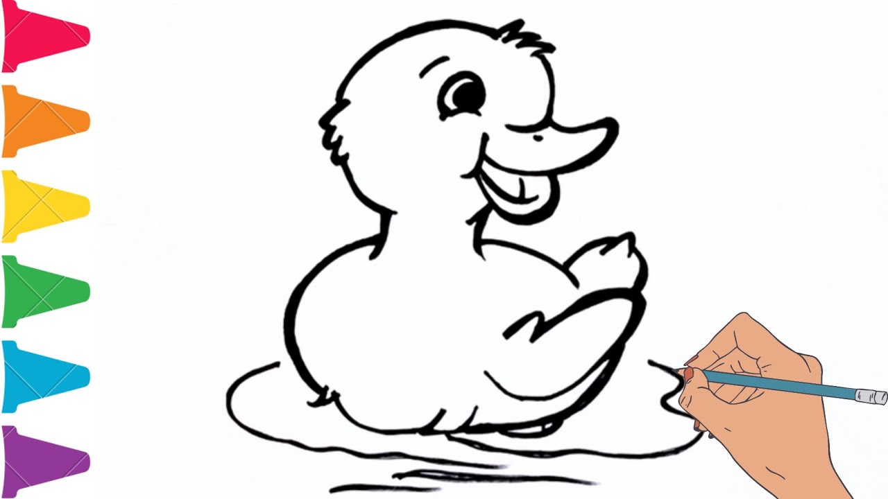Learn How to Draw a Duck, Duck Drawing and Painting for Kids and ...