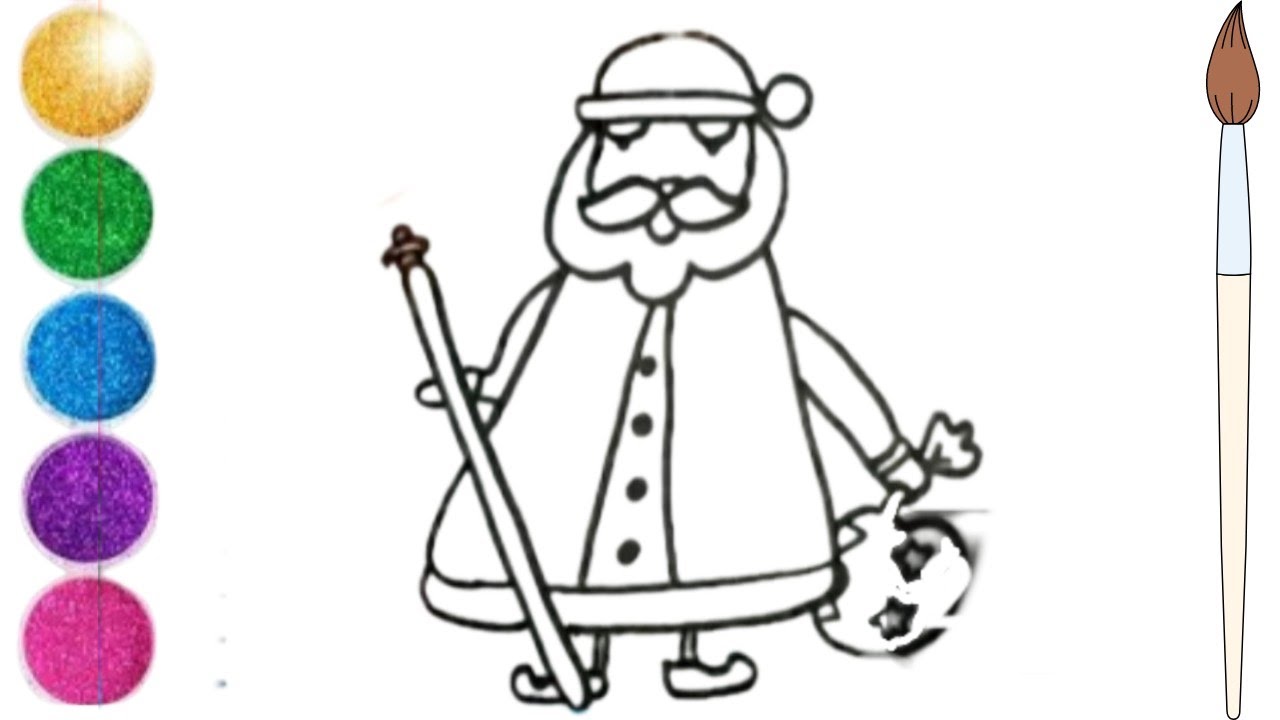 Drawing and coloring Santa clause easy🎅⛄🎄🎁🌈how to draw Santa clause for ...