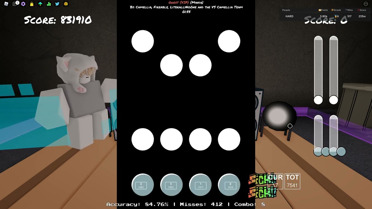 [ROBLOX] ghost (vip) missed 686, 83.84 acc - YouTube