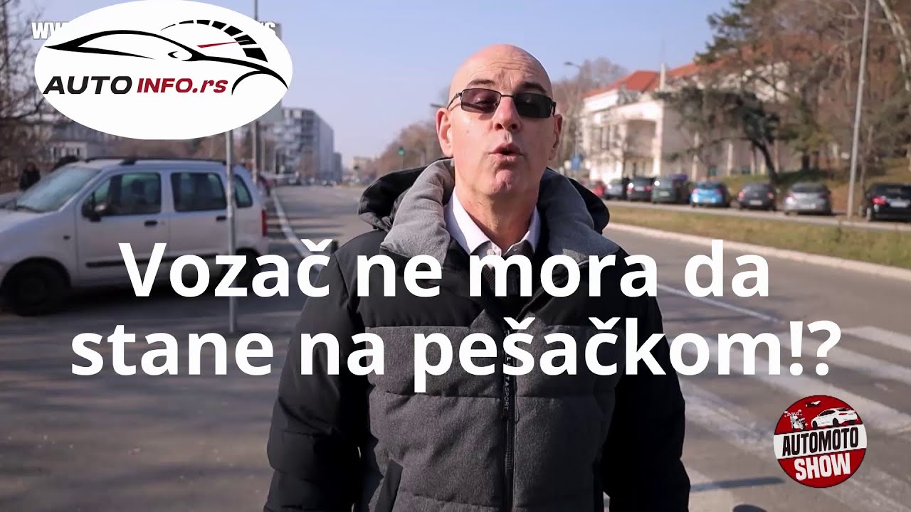Vozač ne mora da stane na pešačkom!? - YouTube