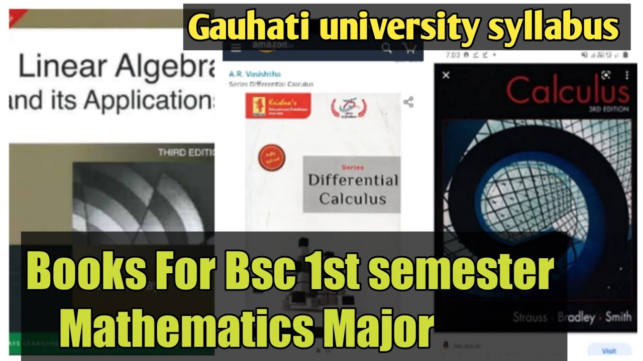 Text Books for Bsc 1st Semester||Mathematics Major||Gauhati University ...