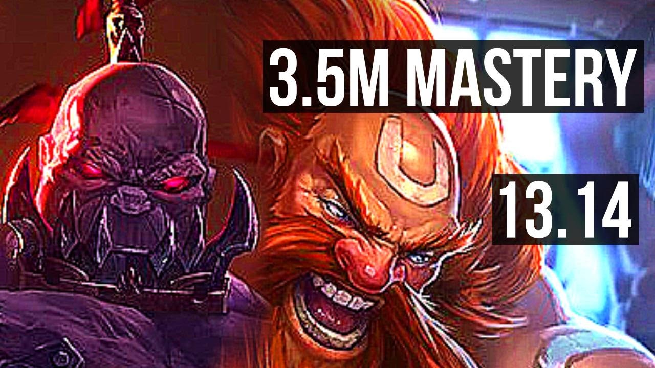 Sion Vs Gragas Top 35m Mastery 1100 Games 312 Kr Master 1314 Youtube