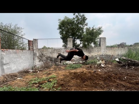 Learning how to do a front flip on ground. - YouTube