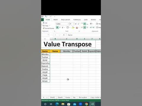 How to convert data Vertical to Horizontal and Horizontal to Vertical || Transpose Excel Data ...