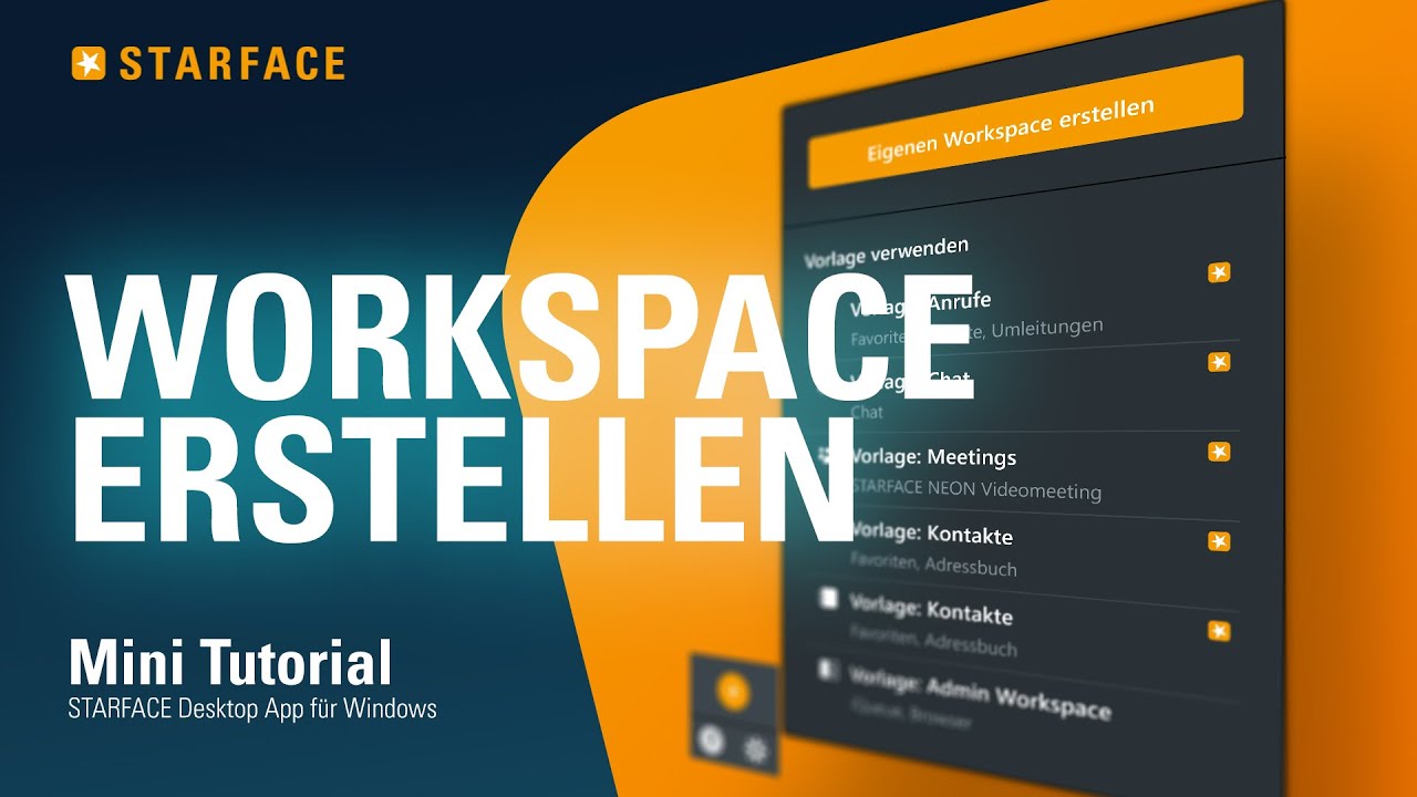 Workspace erstellen - STARFACE Windows App - Tutorial - YouTube