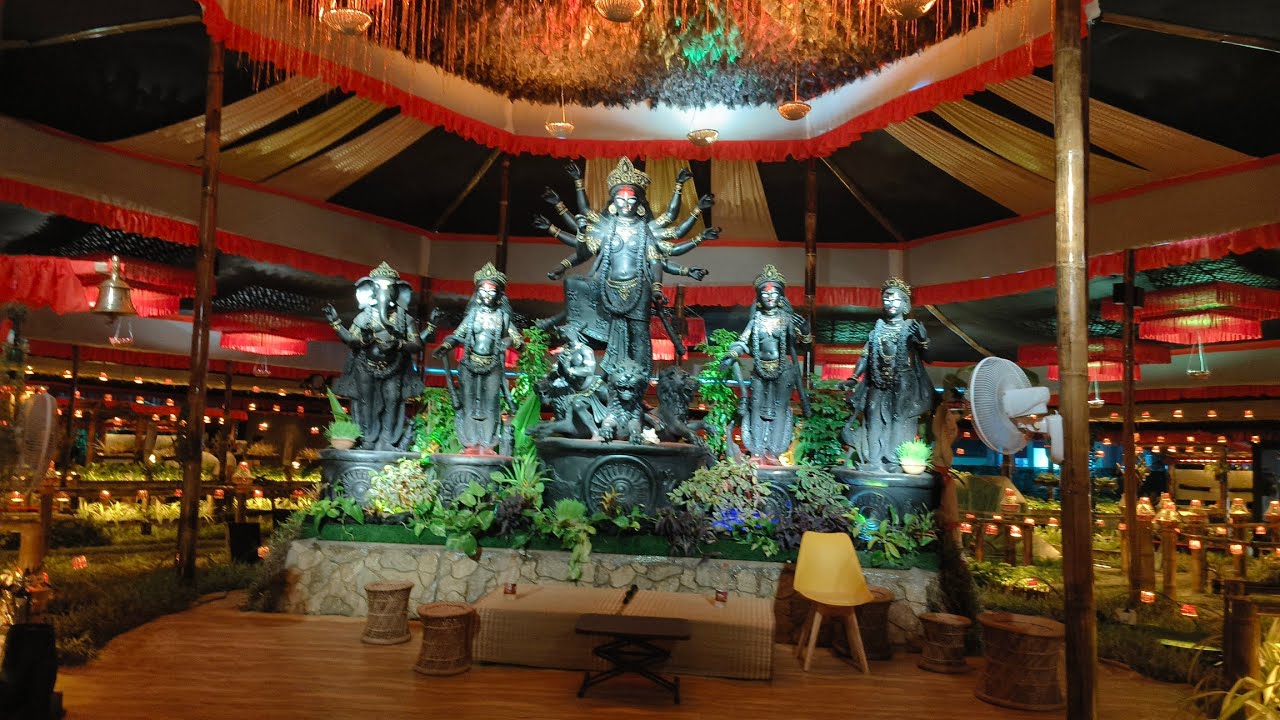 New Town Durga Puja pandal Jai maa Durga - YouTube