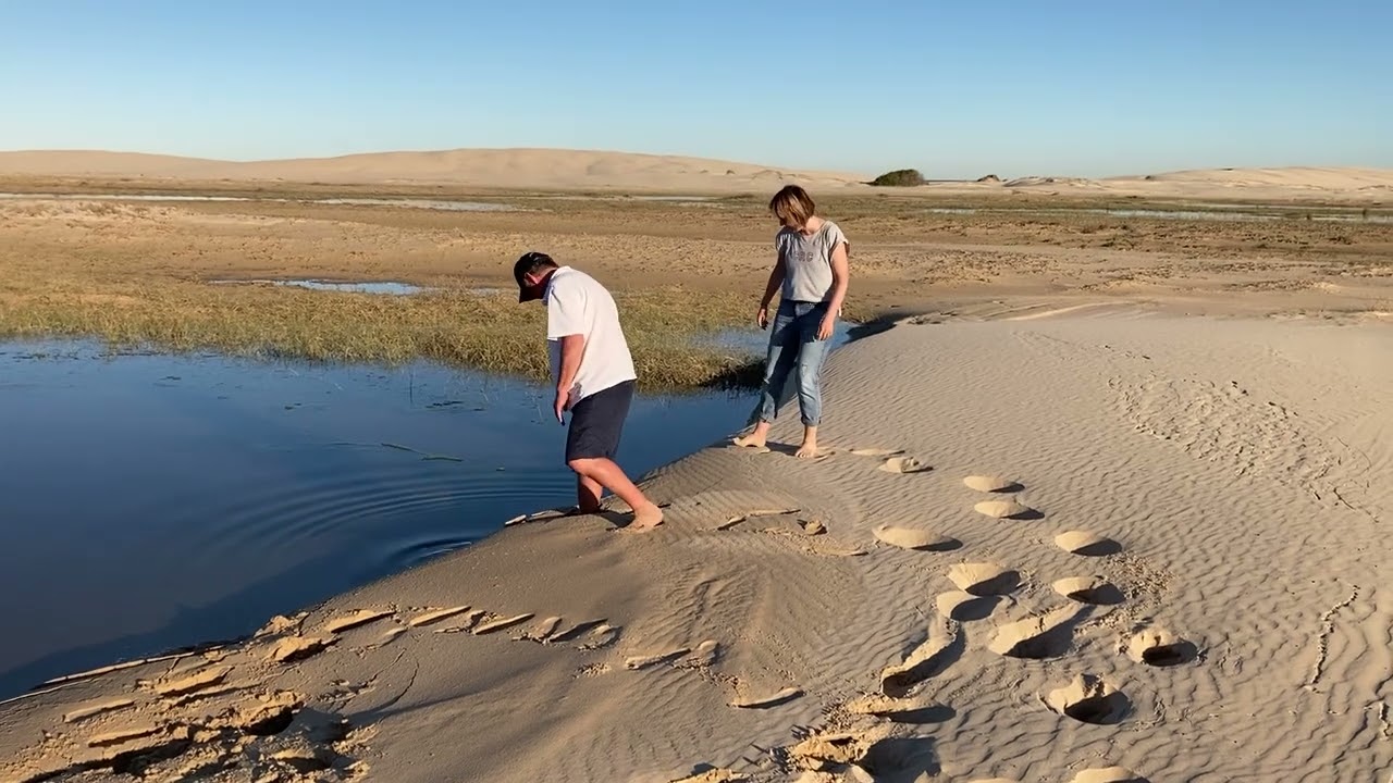 Quicksand fun, Stockton Sand Dunes - YouTube