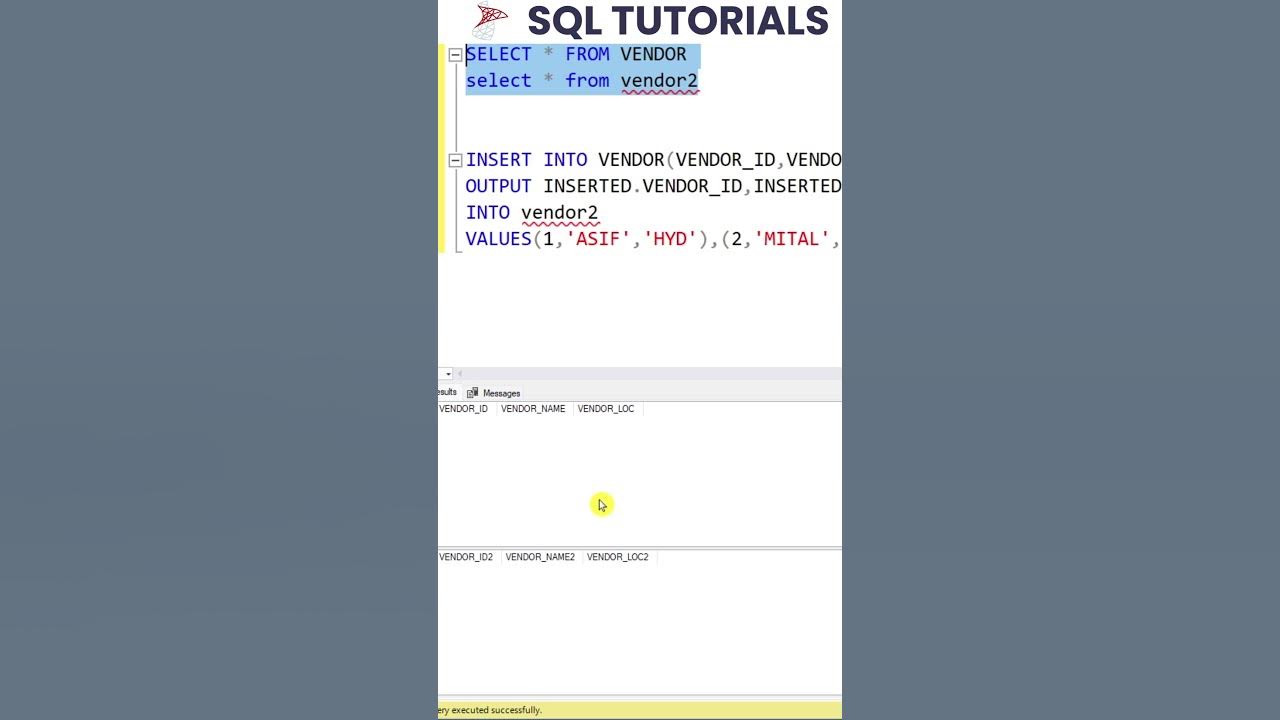 Insert Values into Two Tables at once in SQL Server - YouTube