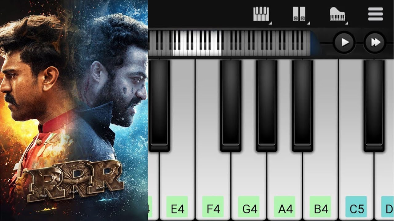 RRR Ram Intro BGM Easy Piano Tutorial Perfect Piano - YouTube