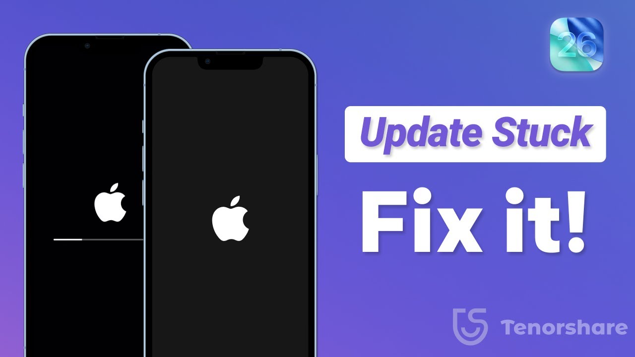 How to Fix iPhone Stuck on iOS 26 Update Screen Without Losing Data ...