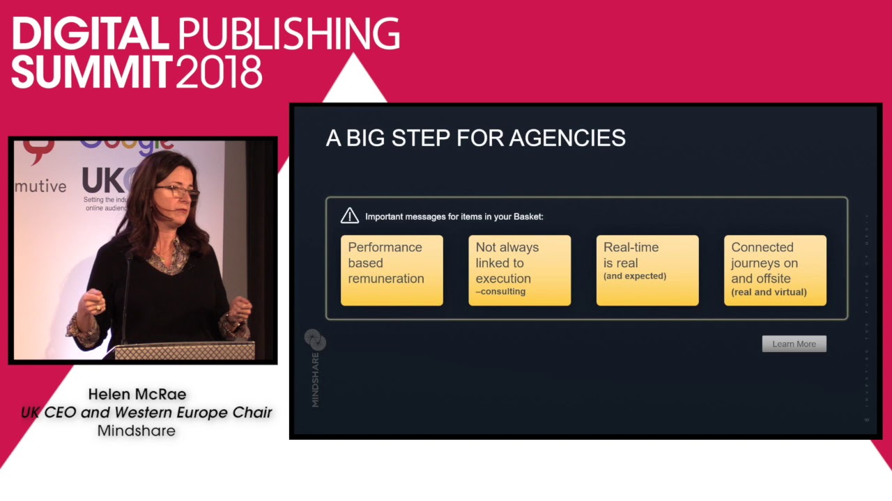 Helen McRae, Mindshare, at the Digital Publishing Summit 2018, session ...