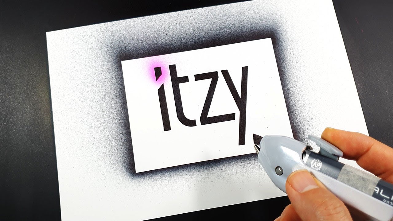How to draw Kpop girl group itzy logo with a stencil | Itzy's new song ...