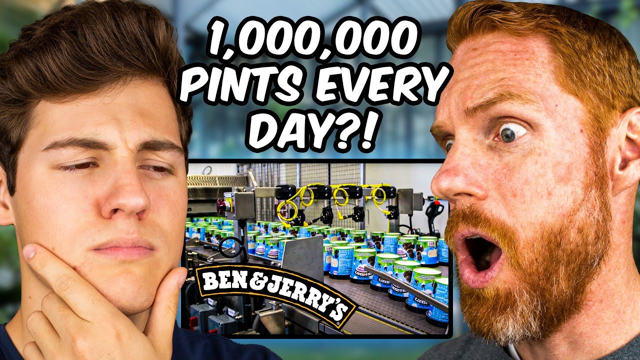 Reacting to How Ben & Jerry's Makes 1 Million Pints Every Day!! - YouTube