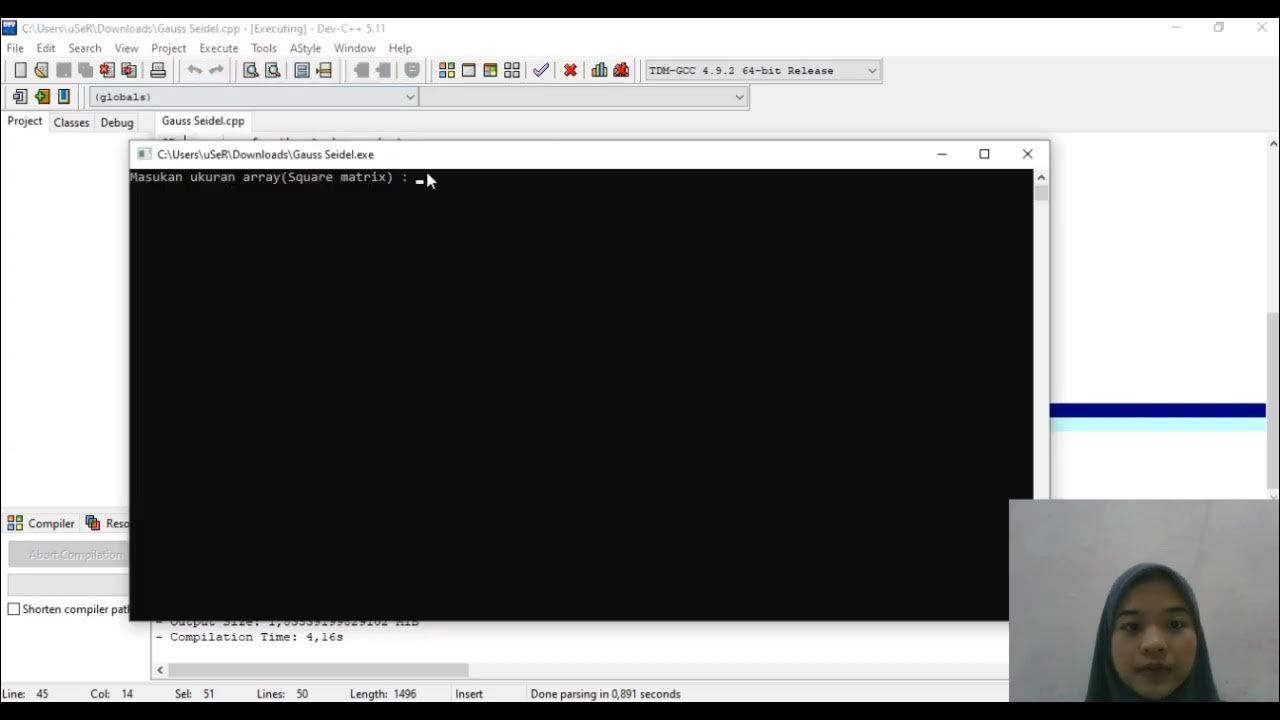 Metode Iterasi Gauss Seidel menggunakan Bahasa Pemrograman C++ - YouTube