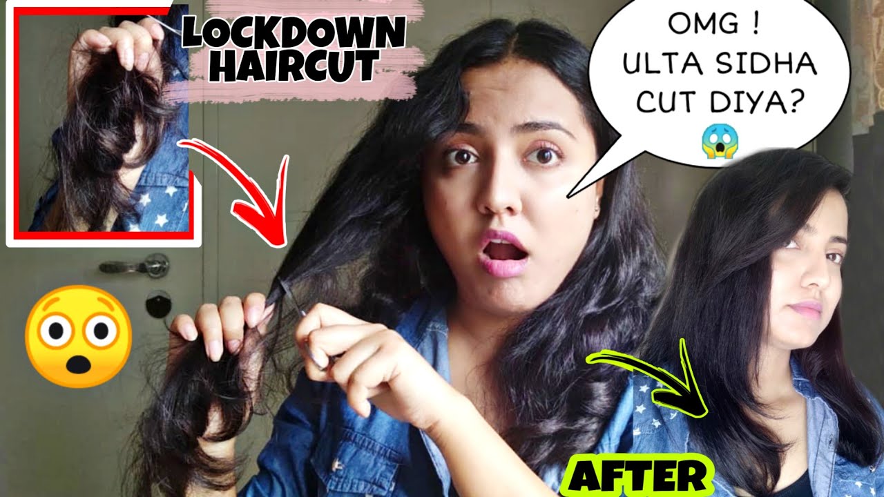 LOCKDOWN HAIRCUT AT HOME || I CUT MY OWN HAIR AT HOME ||FASHION2RUPAIYA ...