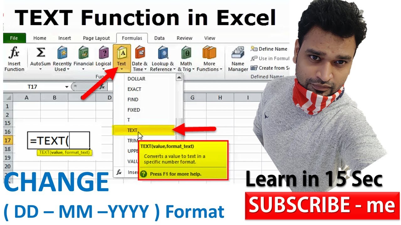 Text Function In Ms Excel Text Function Excel How To Convert Date Text Function In Ms Excel Text Function Excel How To Convert Date