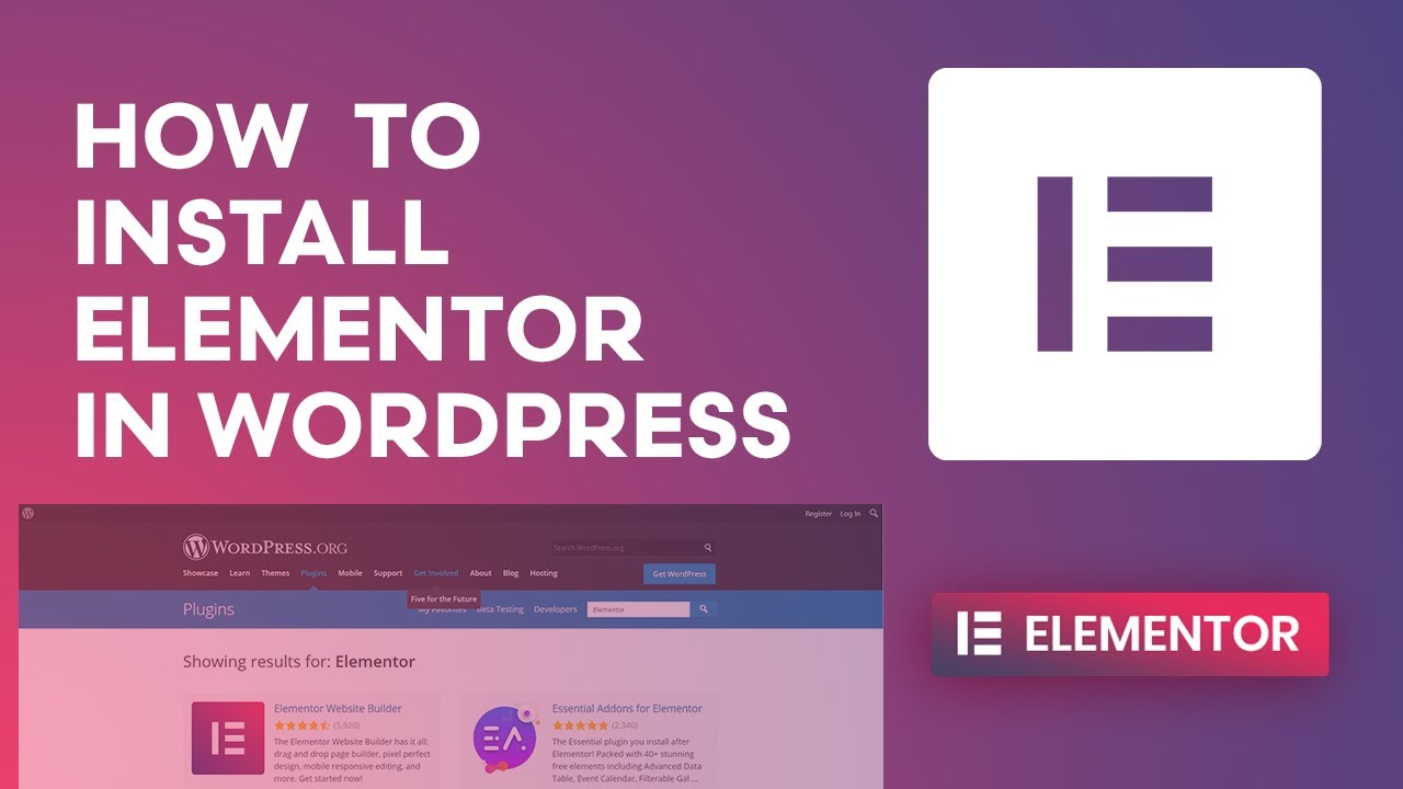 How to Install Elementor Free Plugin in WordPress | Elementor Tutorial ...