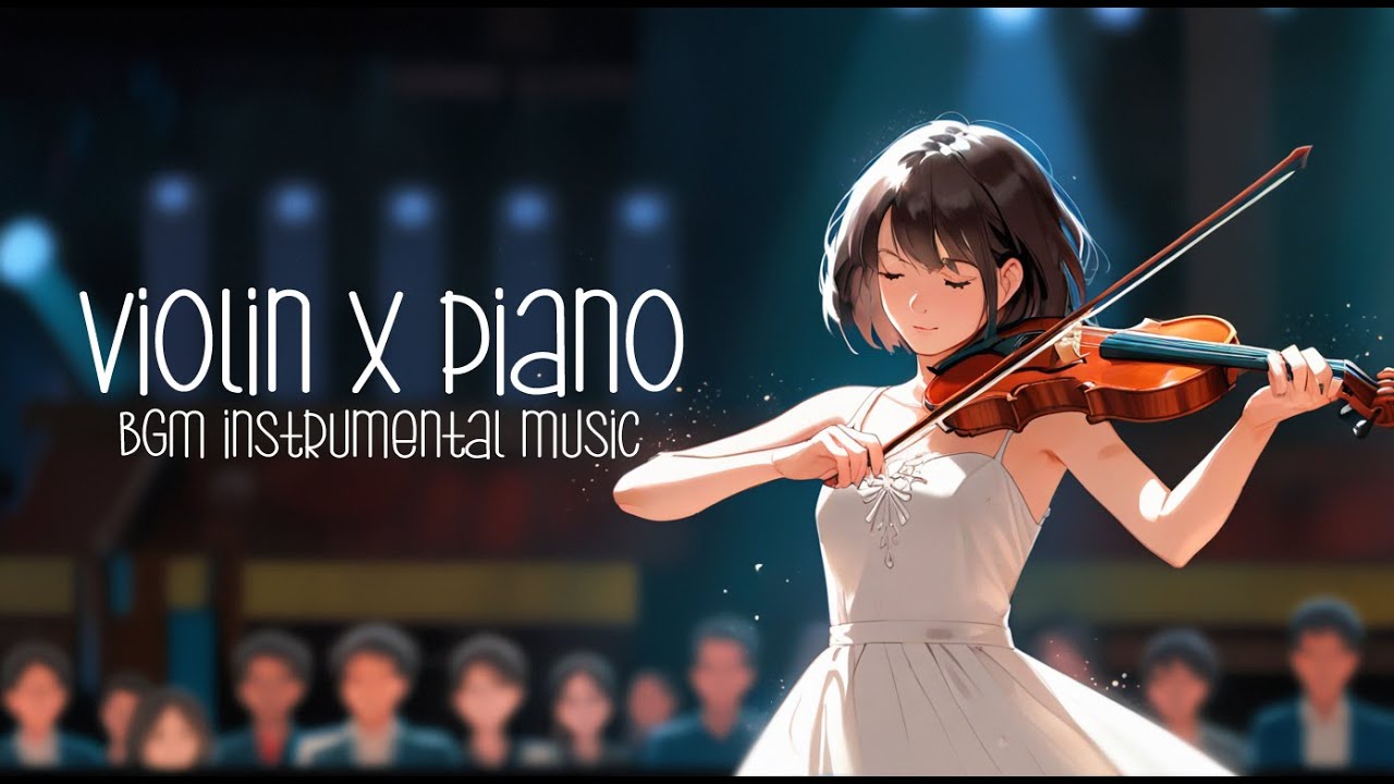 violin x piano, [BGM] msic instrumental, anime #anime #music #piano # ...