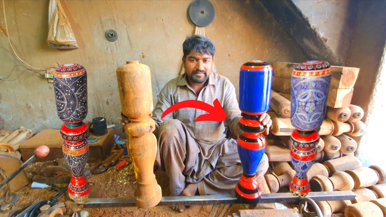 Amazing Designs #handicraft | Making(COT)charpai Legs | Made in ...