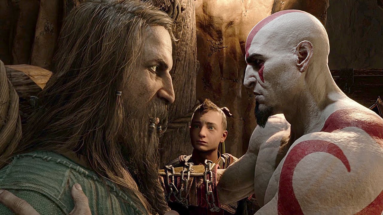 Young Kratos Meets Tyr the Broken God of War Scene (PS5) God of War ...