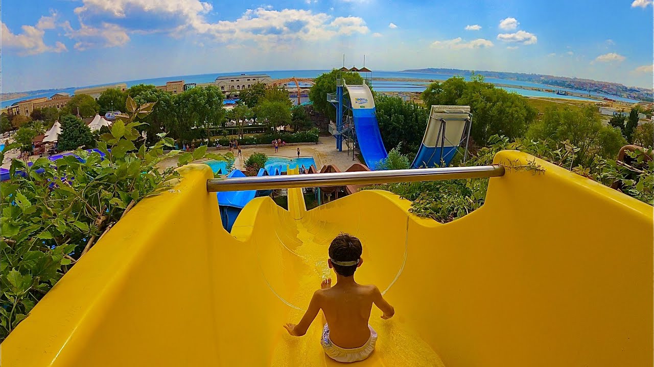 Kamikaze Water Slide at Aqua Marine Water Park - YouTube