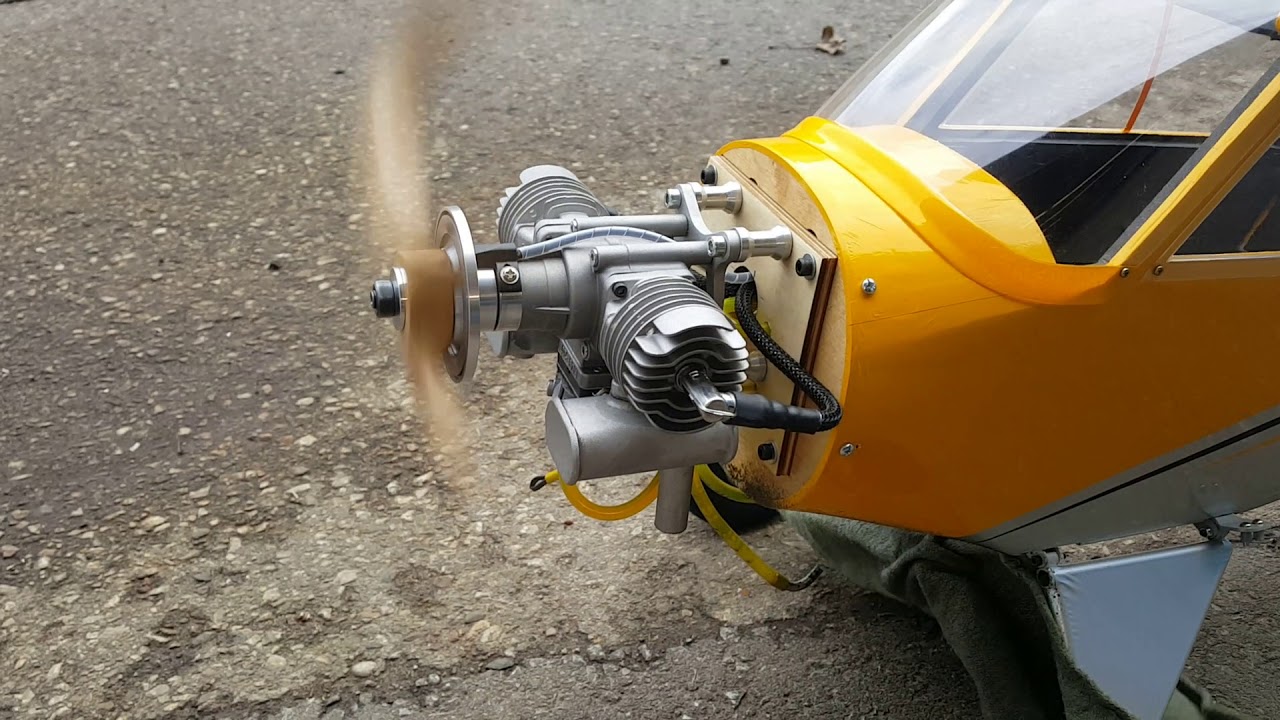 RCGF 21cc Twin Hangar 9 Carbon Cub - YouTube