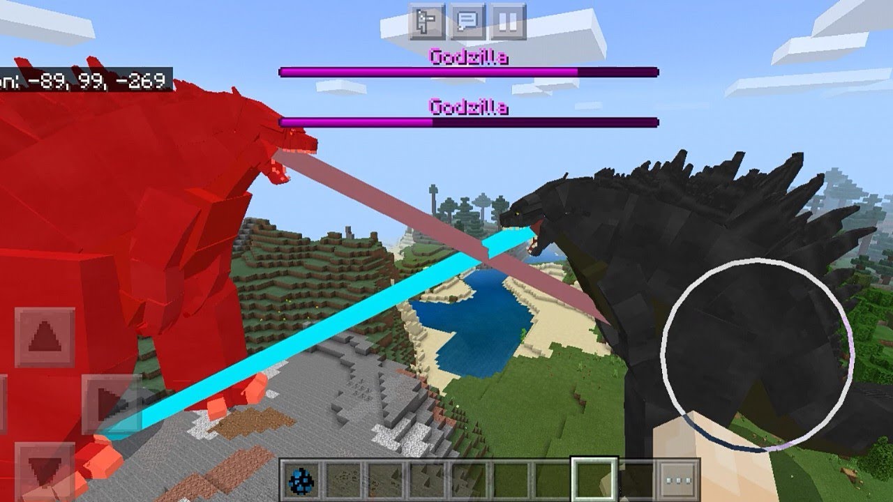 Godzilla vs Godzilla In Minecraft - YouTube