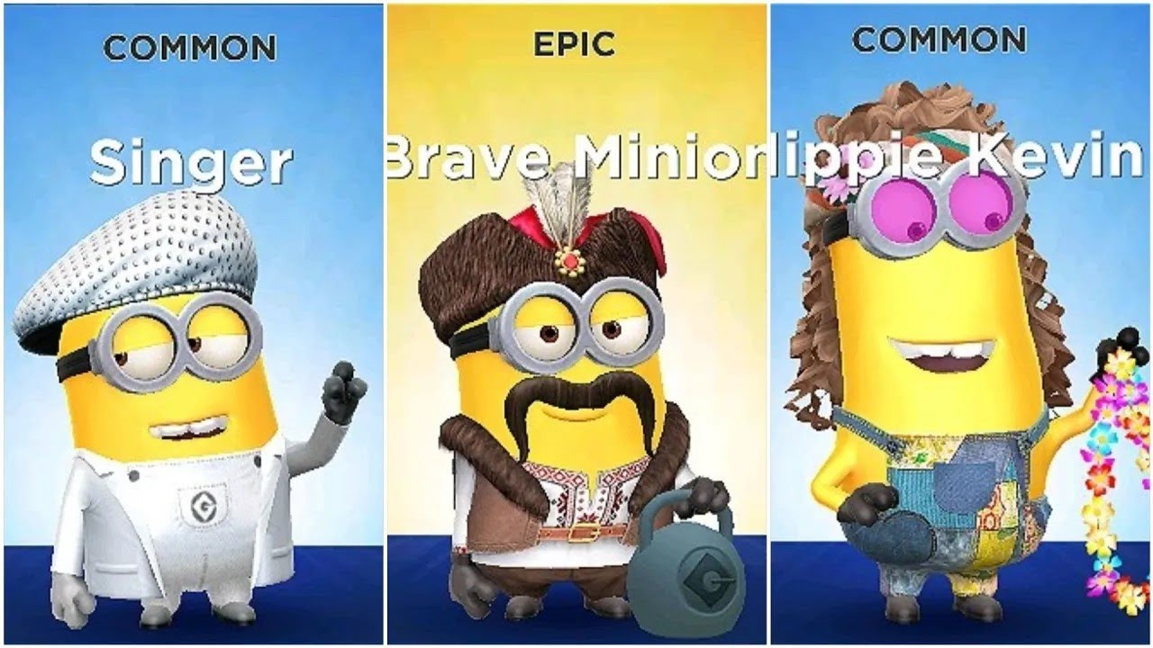Minion Rush Singer VS Brave Minion VS Hippie Kevin - YouTube